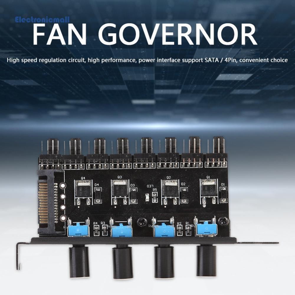 8 Channels Cooling Fan HUB 4 Knob Radiator Speed Controller for CPU PC Case FR [ElectronicMall01 ...