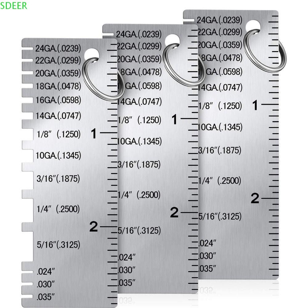 SDEER Wire Gauge AWG SWG Stainless Steel Weld Inspection Gage Soldering ...