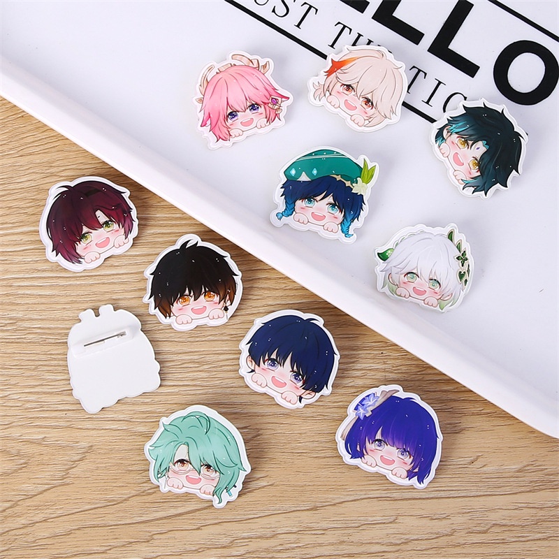 Genshin Impact Q version brooch badge, Balladeer, Hu Tao, Klee, Xiao ...