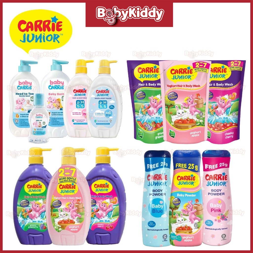 Carrie Junior Baby Bath Nourishing | Body Wash Ph5.5 Baby Pink | Pouch ...
