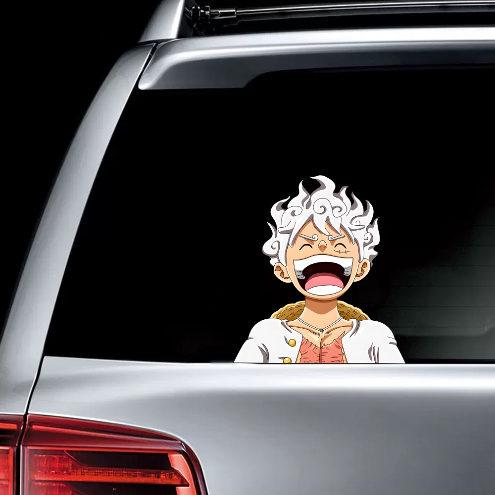 Car Modified Luffy Nika Fifth Gear Shape Decorative Reflective ...