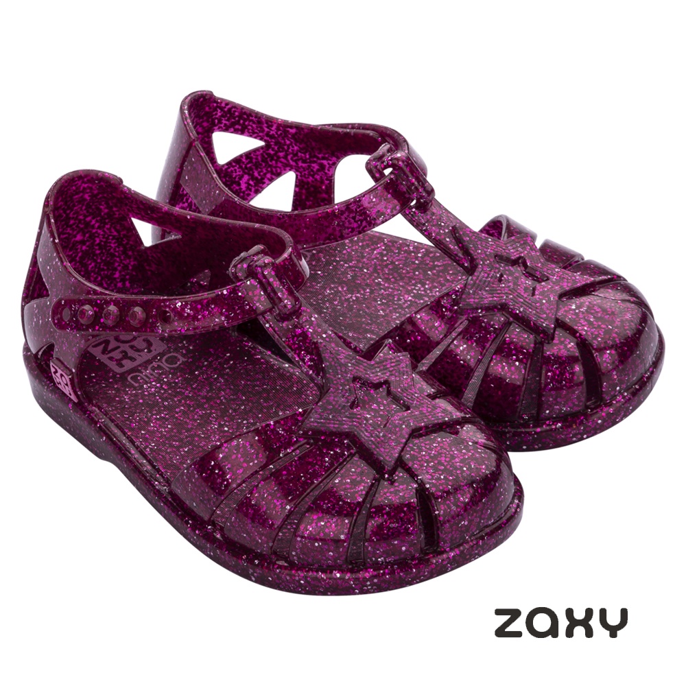 Zaxy Nina Alegria Baby Sandals - Dark Pink Glitter | Shopee Malaysia
