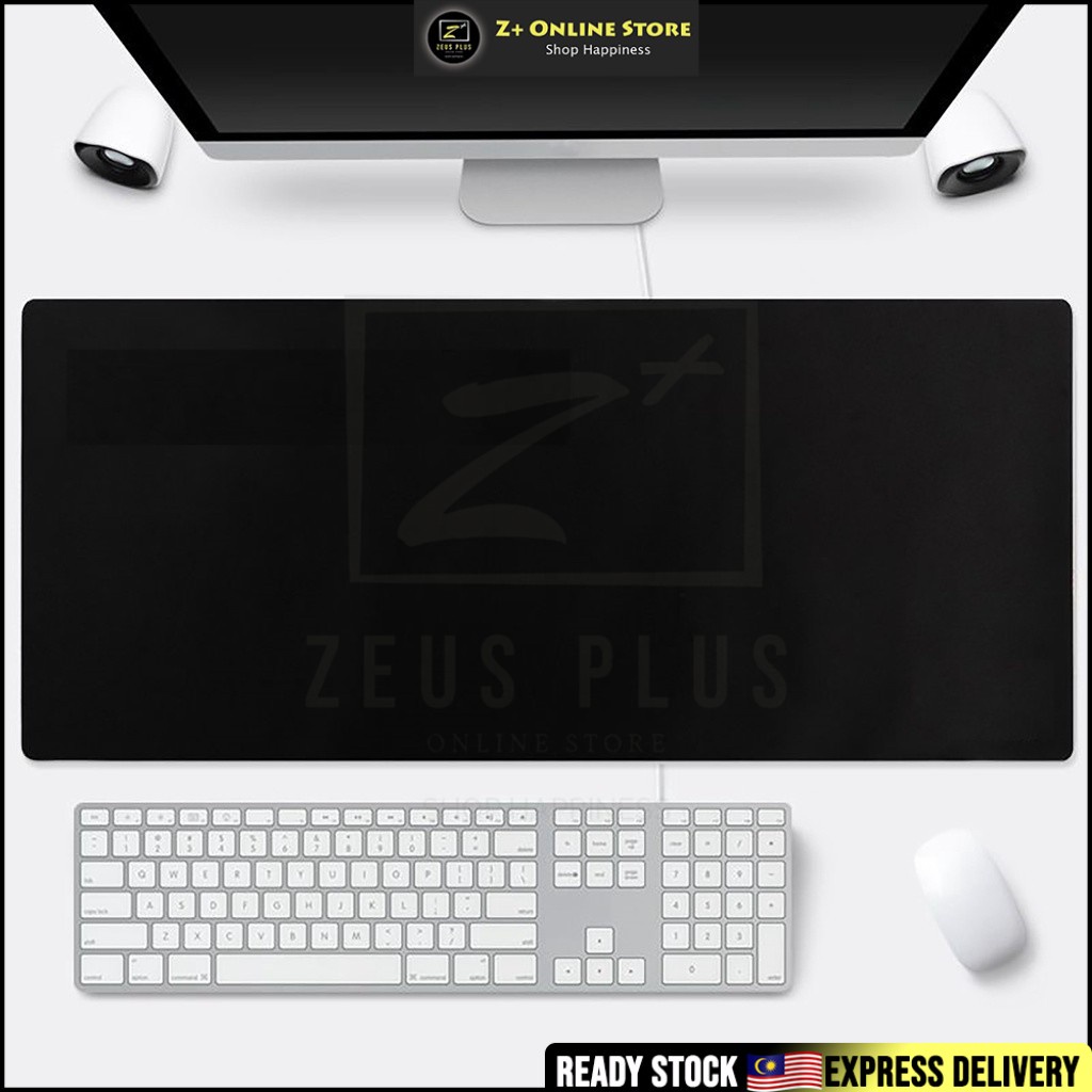 90x40cm Plain Black Large Gaming Mouse Pad Big Gamer Mousepad Keyboard ...