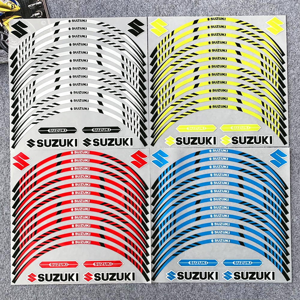 17Inch Reflective Motorcycle Wheel Sticker Rim Strips Decal Hub Tape ...