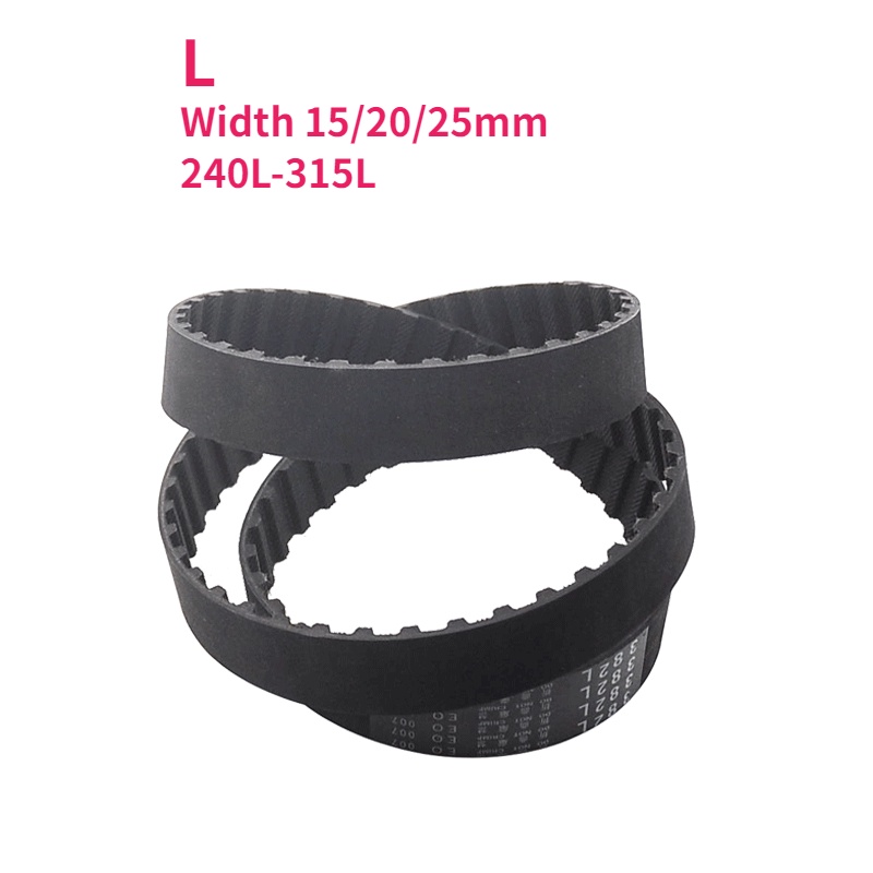 L Synchronous Belt Closed Loop Rubber Timing Belt Trapezoid Pitch 9.525mm Width 15/20/25mm 240L ...
