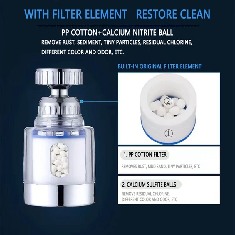 Kitchen Water Tap Faucet Pressurized Bubbler Filter Water Booster ...