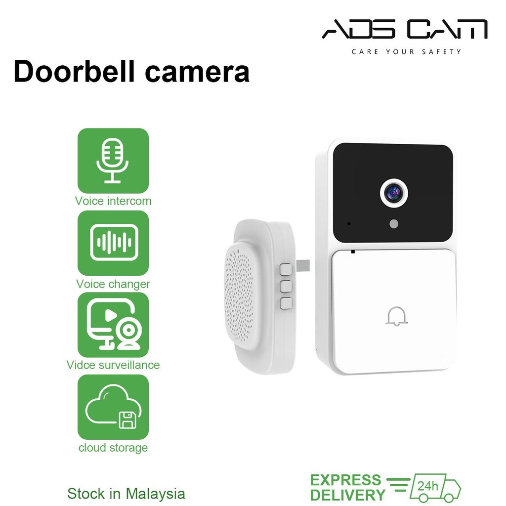 1PCS 720P HD Smart Home Wireless WIFI doorbell Camera Security Video ...