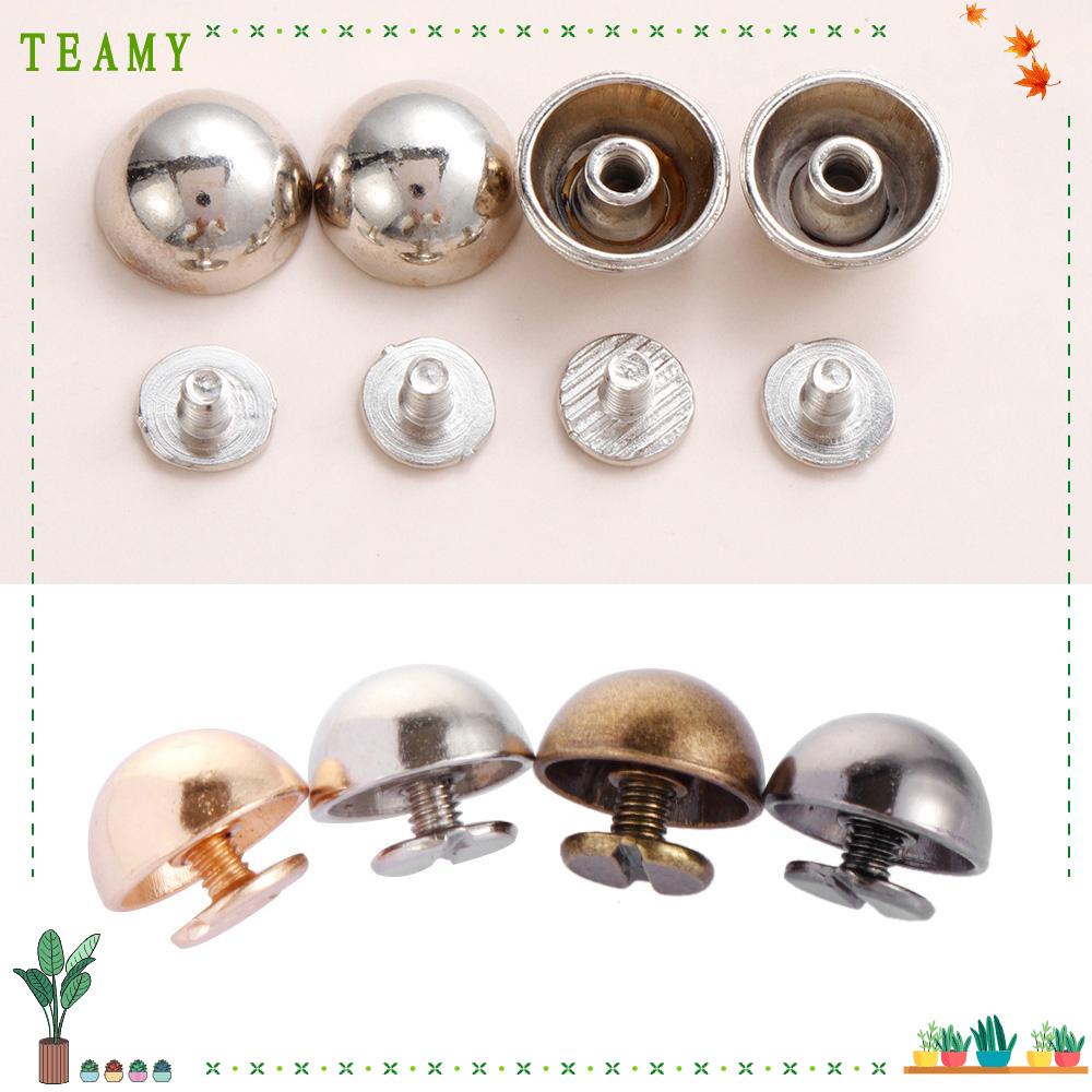 TEAK DIY Strap Rivets Metal Nail Mushroom Dome Solid Nail Bolt Clothes ...