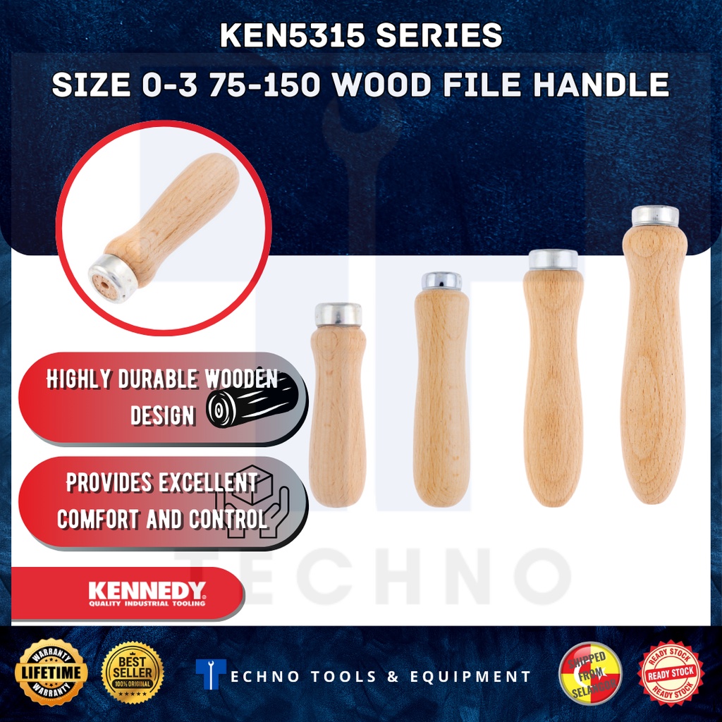 KENNEDY 3"-6" STANDARD WOODEN FILE HANDLE KEN5315300K KEN5315400K ...