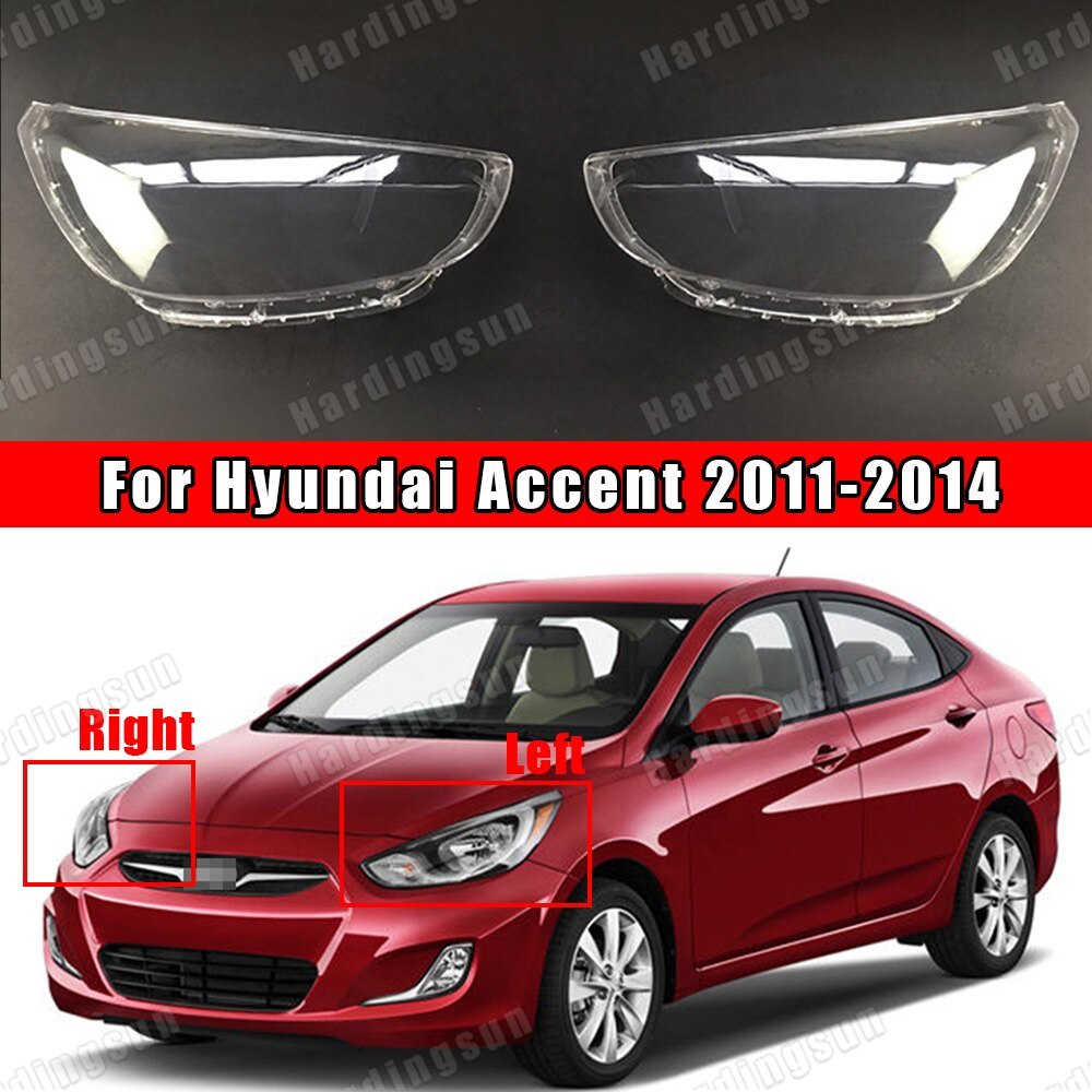 Car Front Headlight Lens Auto Lamp Case For Hyundai Accent 2011 2012 ...