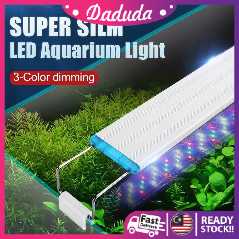 Aquarium LED Super Slim Aqua Light 3 Mode Lampu Akuarium RGB Aquatic ...