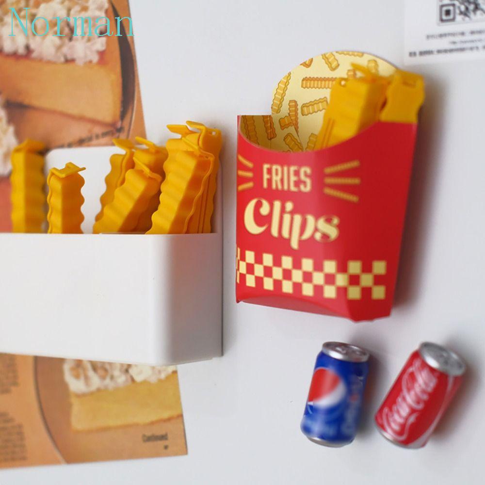 NORMAN 12pcs/Set French Fries Shaped Bag Clips, Plastic with Magnet ...
