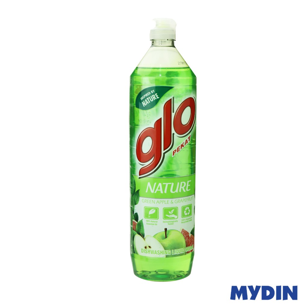 Glo Nature Dishwash Liquid Green Apple & Grapefruit (800ml) | Shopee ...