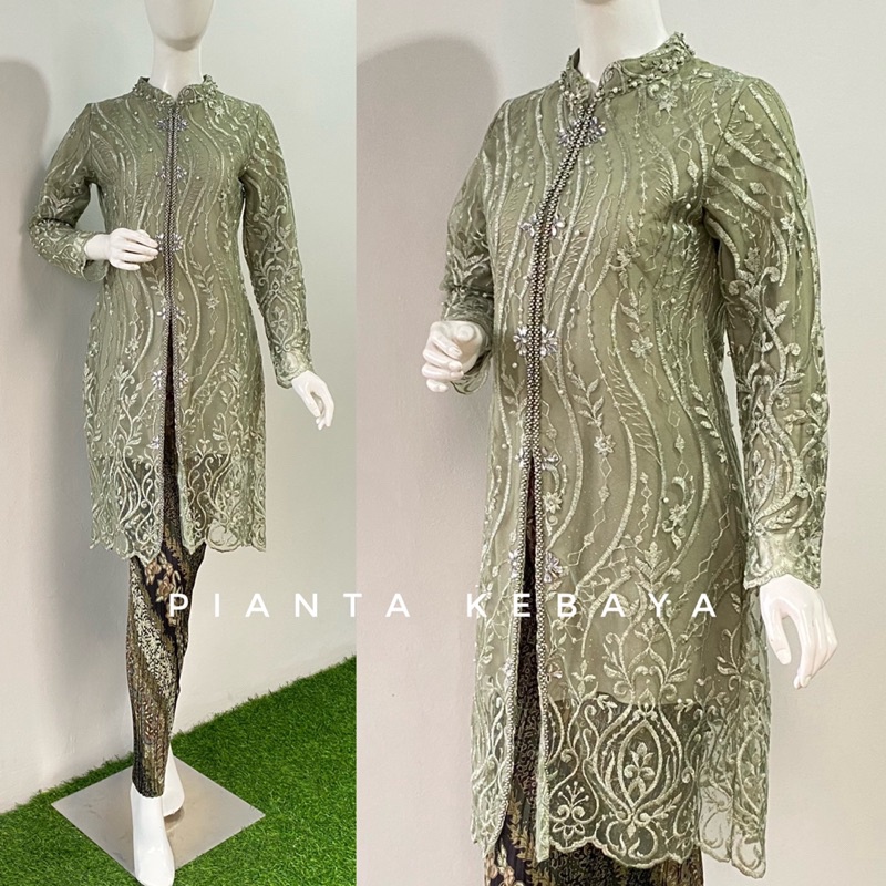 Pearl Sequin Tunic Kebaya | Brocade Brocade Kebaya Part 2 | The Latest ...