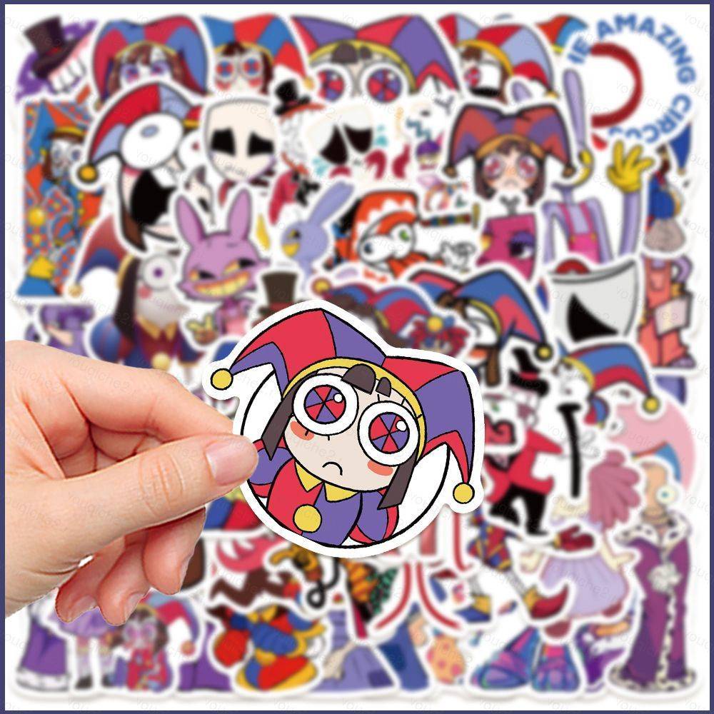 56/60pcs The Amazing Digital Circus Stickers Funny Pomni Cartoon ...