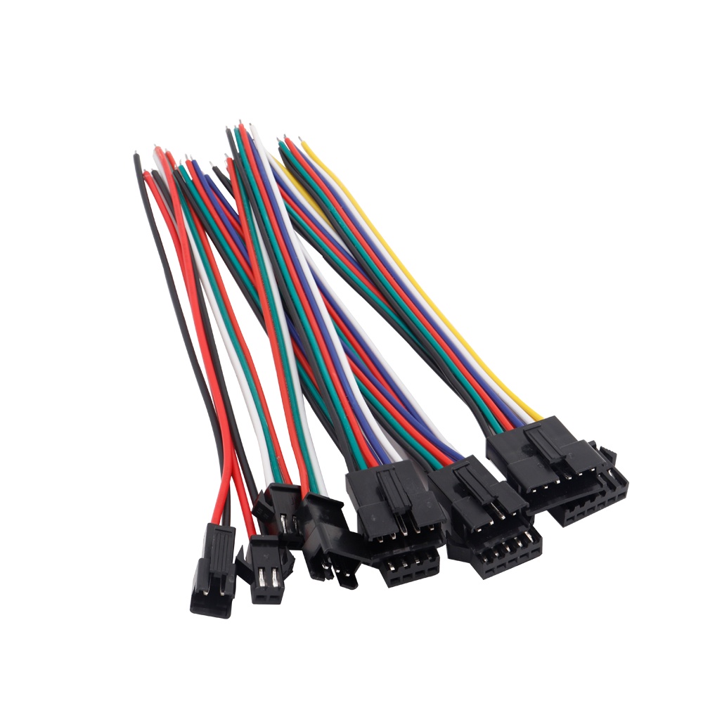 2pin 3pin 4pin 5pin 6Pin Led JST Connector SM Male/female Wire Connector Led Strip Plug For RGB ...