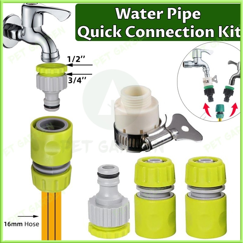 4pcs/Set Plastic 1/2"Water Connection Quick Connector Kit Garden ...