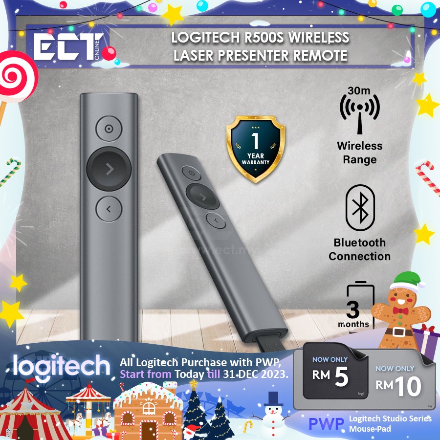 Logitech Spotlight Presentation Remote - (Slate 910-004863 / Gold 910 ...