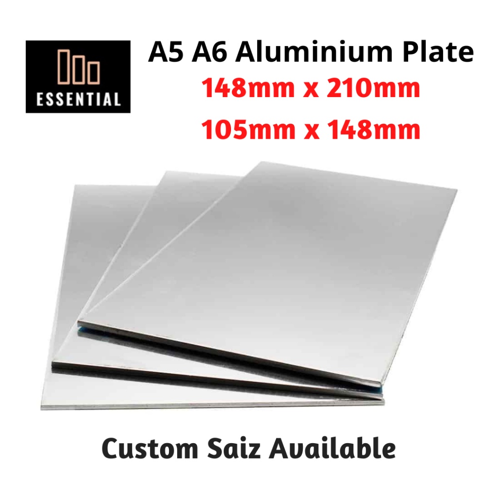 A5 A6 size Aluminium Plate Papan Aluminium Sheet Metal 1mm 1.5mm 2mm ...