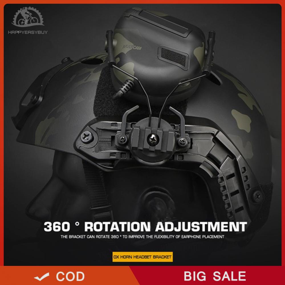 Happy 1-3Pairs Military Airsoft Headset Holder Fast Helmets Rail Adapter Adjustable Rail ...