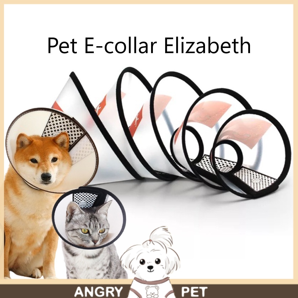 Angry Pet E-collar Pet Elizabeth Dog Cones Cat E-collar Kucing E-collar 宠物伊丽莎白圈 防舔术后伊丽莎白圈 ...