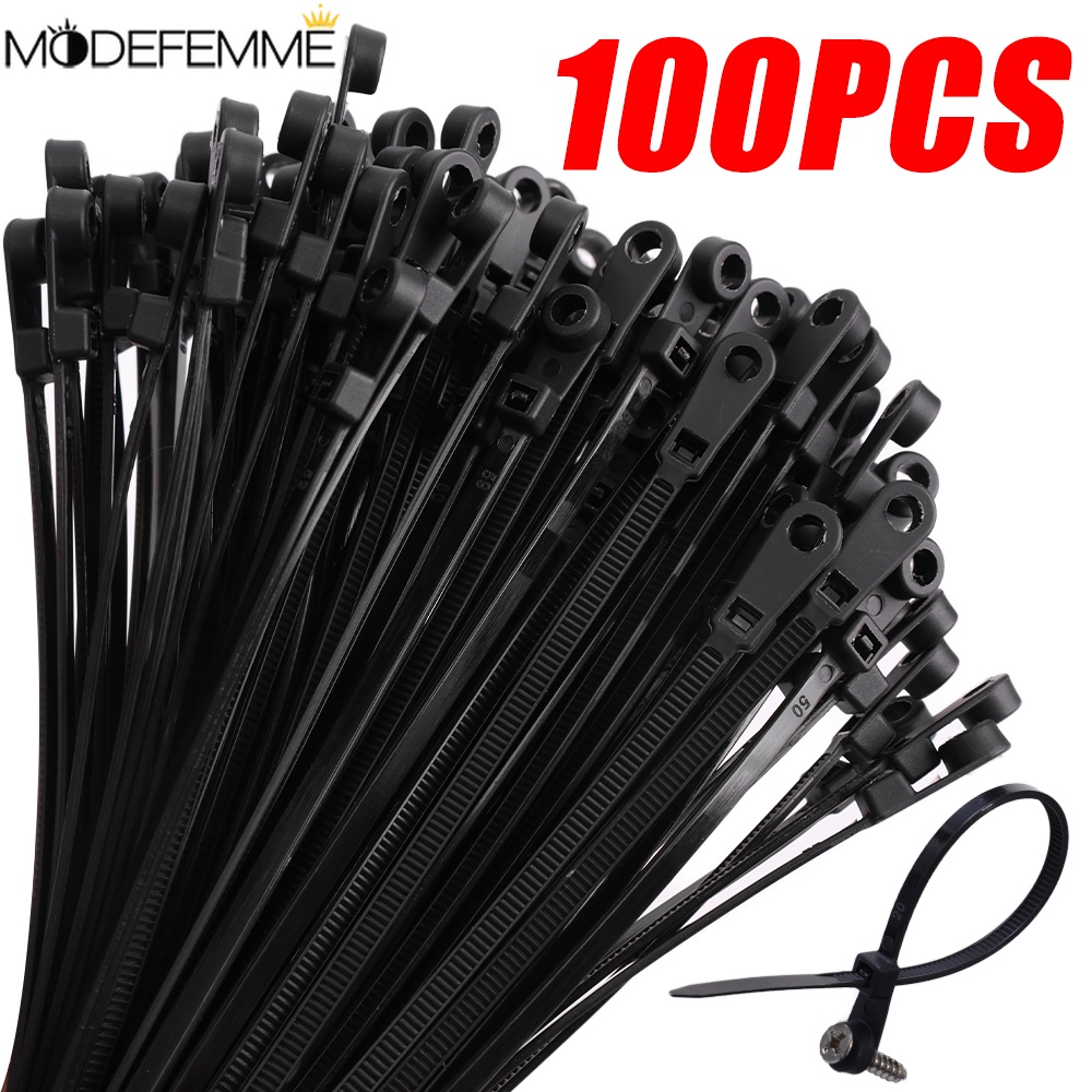 Nylon Cable Ties with Screw Hole - Bundle Tie Straps - Adjustable Heavy Duty Self-locking Cord ...