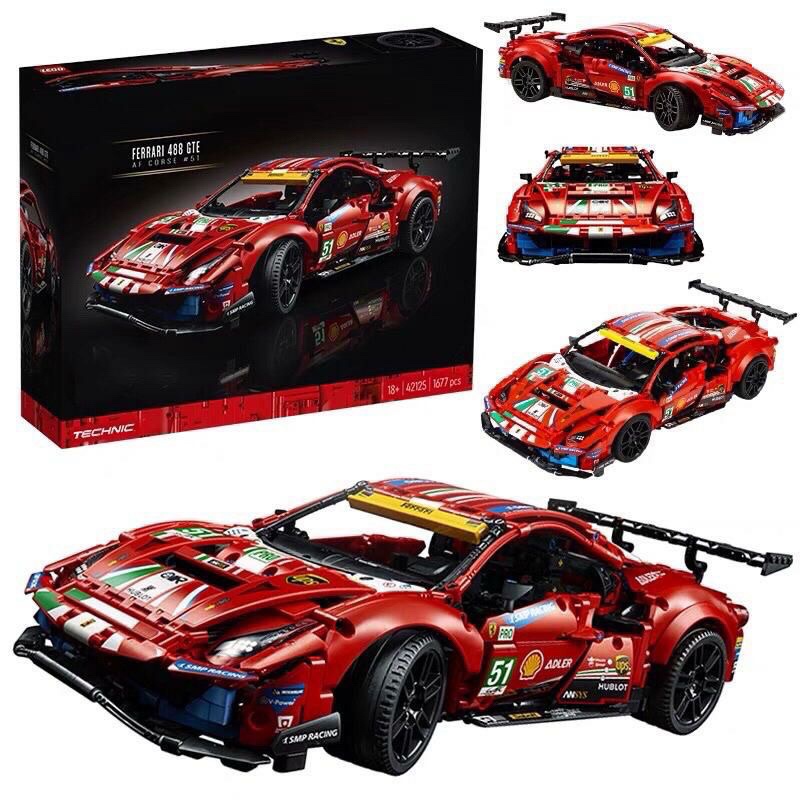 JML积木乐ReadyStocks Sport Car Ferrarii 488 blocks toys Ferrari 488 GTE ...