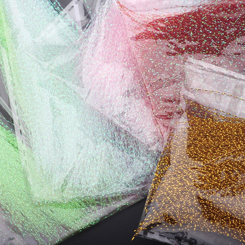 5g/bag Flies Tying Crystal Flash Holographic Tinsel Krystal Flashabou ...