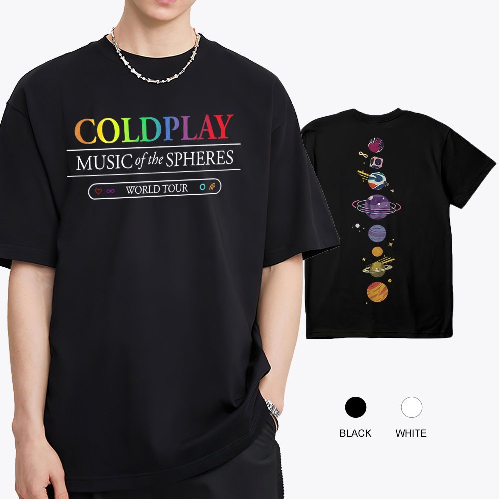 Coldplay Music Of The Spheres Tshirt 100% Cotton World Tour Graphic ...