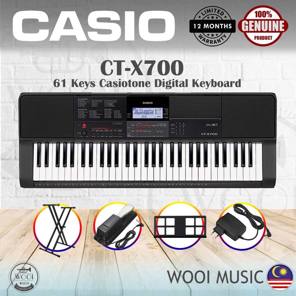 Casio CT-X700 61 Keys Casiotone Electronic Portable Keyboard CTX700 ...