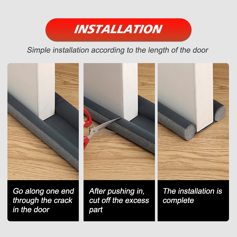 Door Gap Bottom Seal Dustproof Soundproof Windproof Insect Blocker ...
