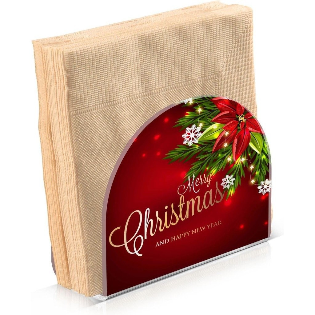 Selamat Krismas Poinsettia Pemegang Napkin Merah Pemegang Napkin ...