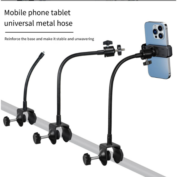 Lazy cell phone holder vigorously clip metal hose bedside hose pad ...