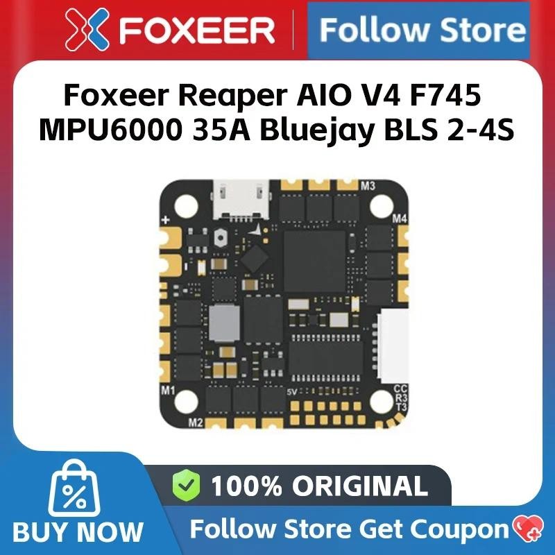 Foxeer Reaper AIO V4 F745 MPU6000 Flight Controller 35A Bluejay BLS 2 ...