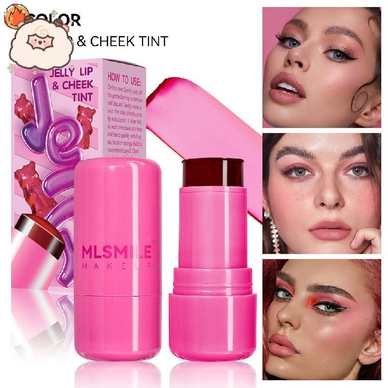 Jelly Lip & Cheek Tint Blush Stick Lipstick Natural Cheek Face Rouge ...
