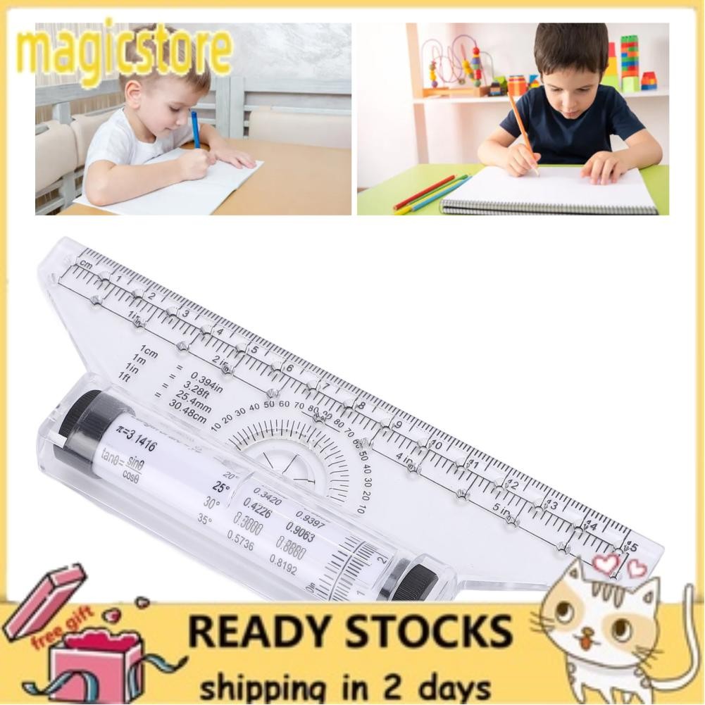 Magicstore Built in Protractor Roller Ruler Plastic Material ...