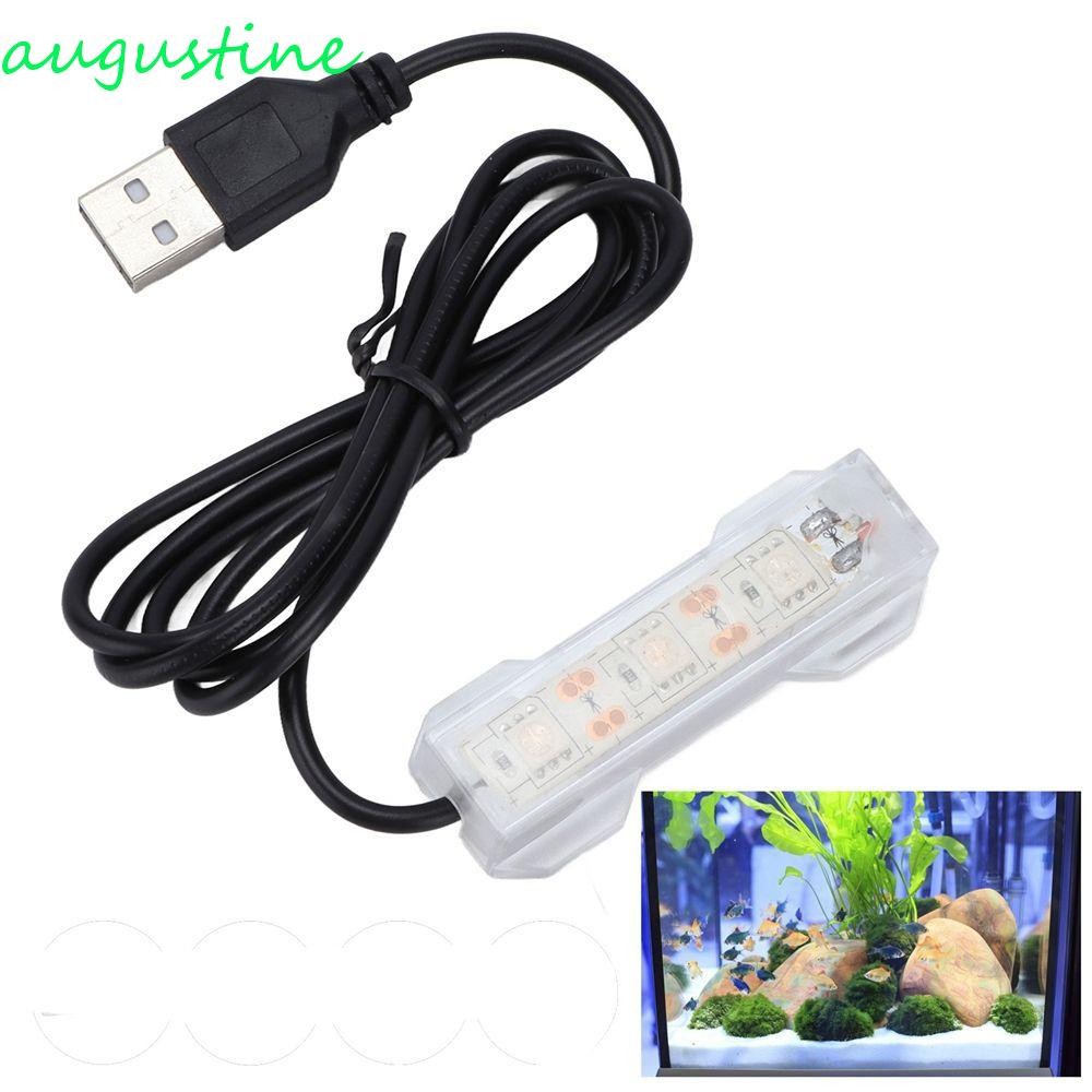 AUGUSTINE Fish Tank Light Colorful Charging Aquarium LED Light Aquatic ...