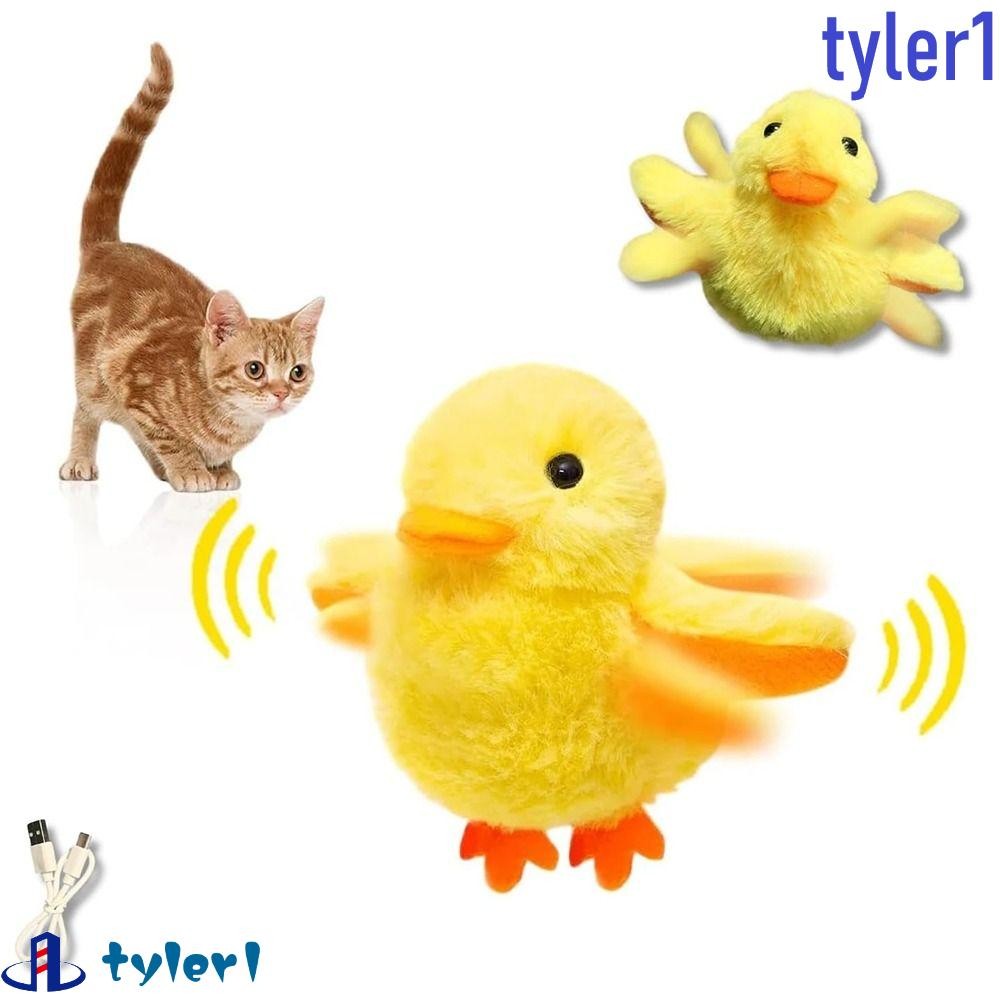TYLER1 Interactive Electric Cat Toys, Vibration Sensor Rechargeable ...