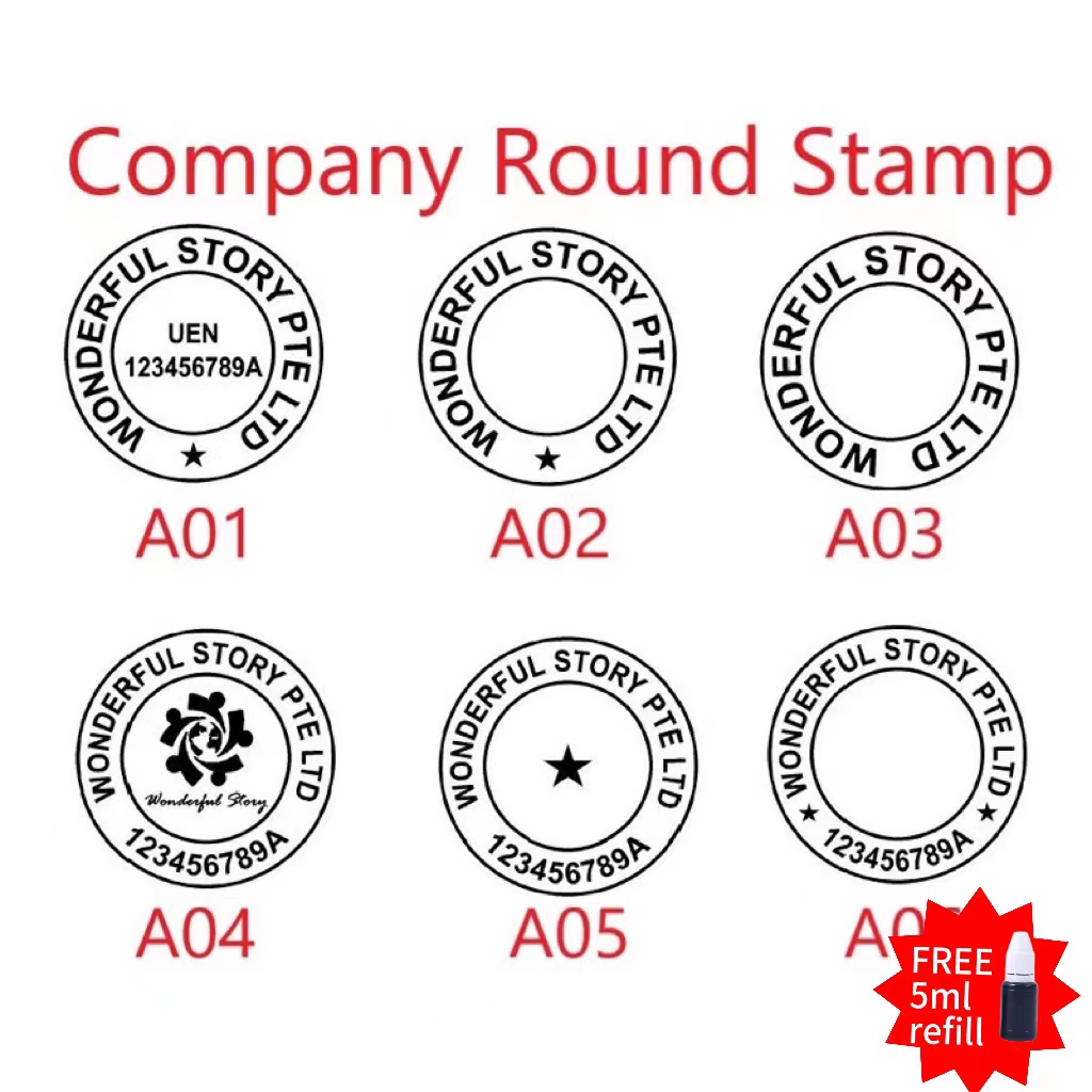 company stamp company chop name stamp name chop Rubber stamp | Shopee ...