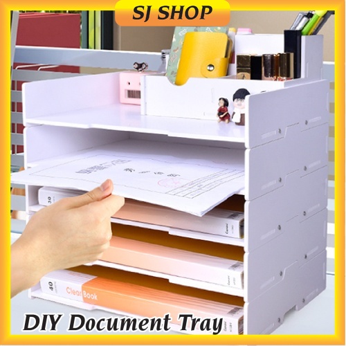 DIY Document Tray | 8mm Thickness Wooden Tray | Document Rack | Office ...