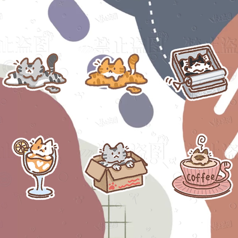 Brooch Cartoon Liquid Cat Drink Cup Anime Peripheral Acrylic Cute ...