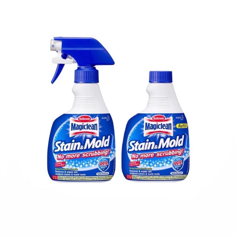 Magiclean Bathroom Stain and Mold Remover Trigger Spray(400ml) / Refill(400ml) | Shopee Malaysia