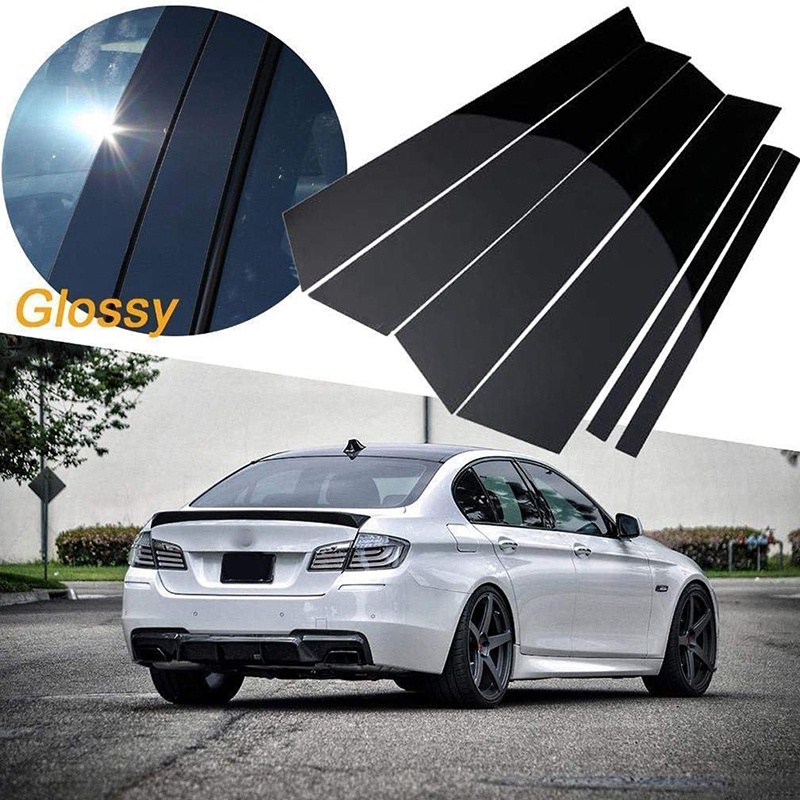 HOT SALE 6pcs/set Window Pillar Posts Stickers For BMW 5 Series F10 F11 ...