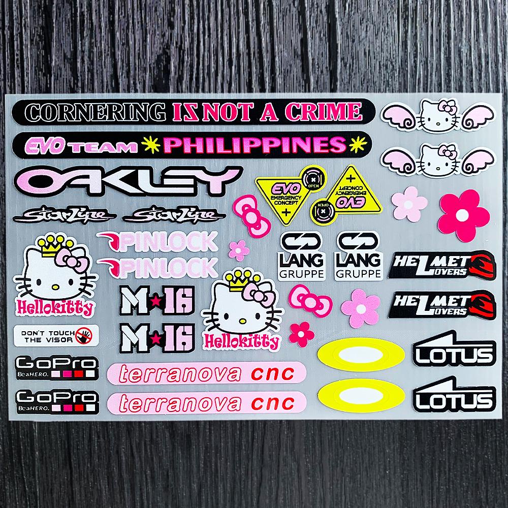 AGV EVO Helmet Visor Reflective Hello Kitty Stickers Oakley OAKLEY ...