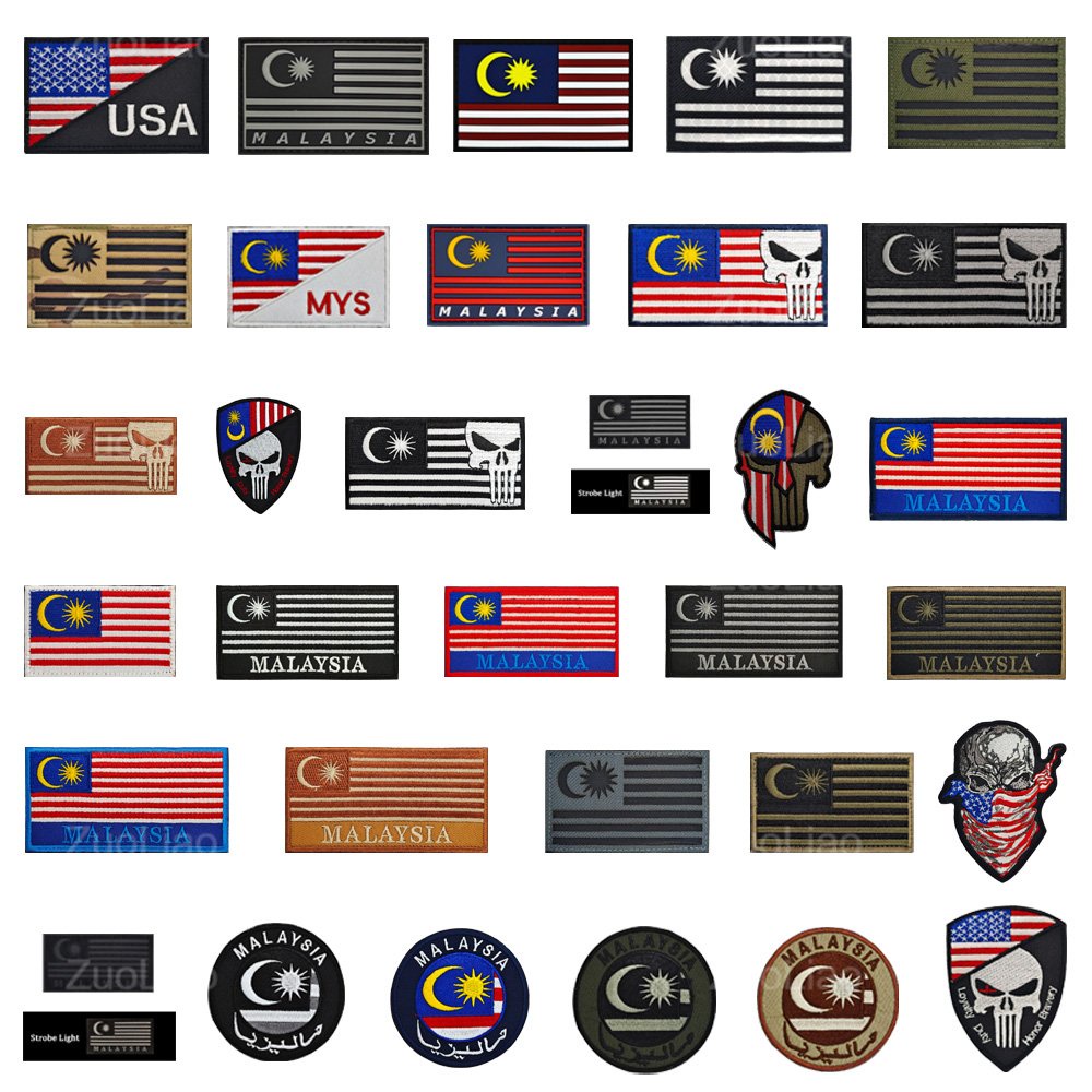 3dpvc Velcro Patch Malaysia Flag Badge Embroidered Backpack Patch Flag ...