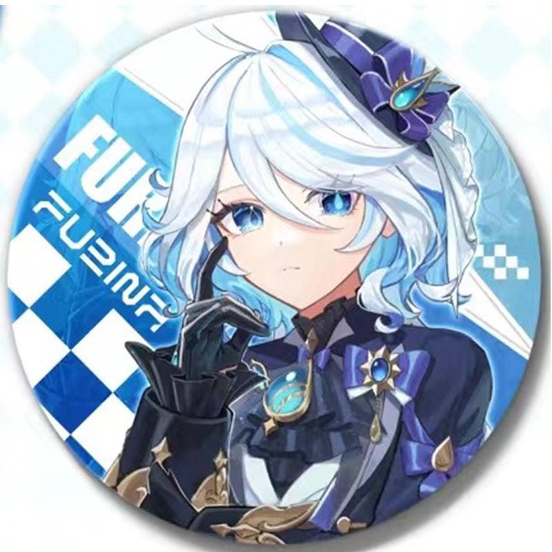 2023 Hot Anime Game Focalors Furina Pins Breastpin Badge Cartoon ...