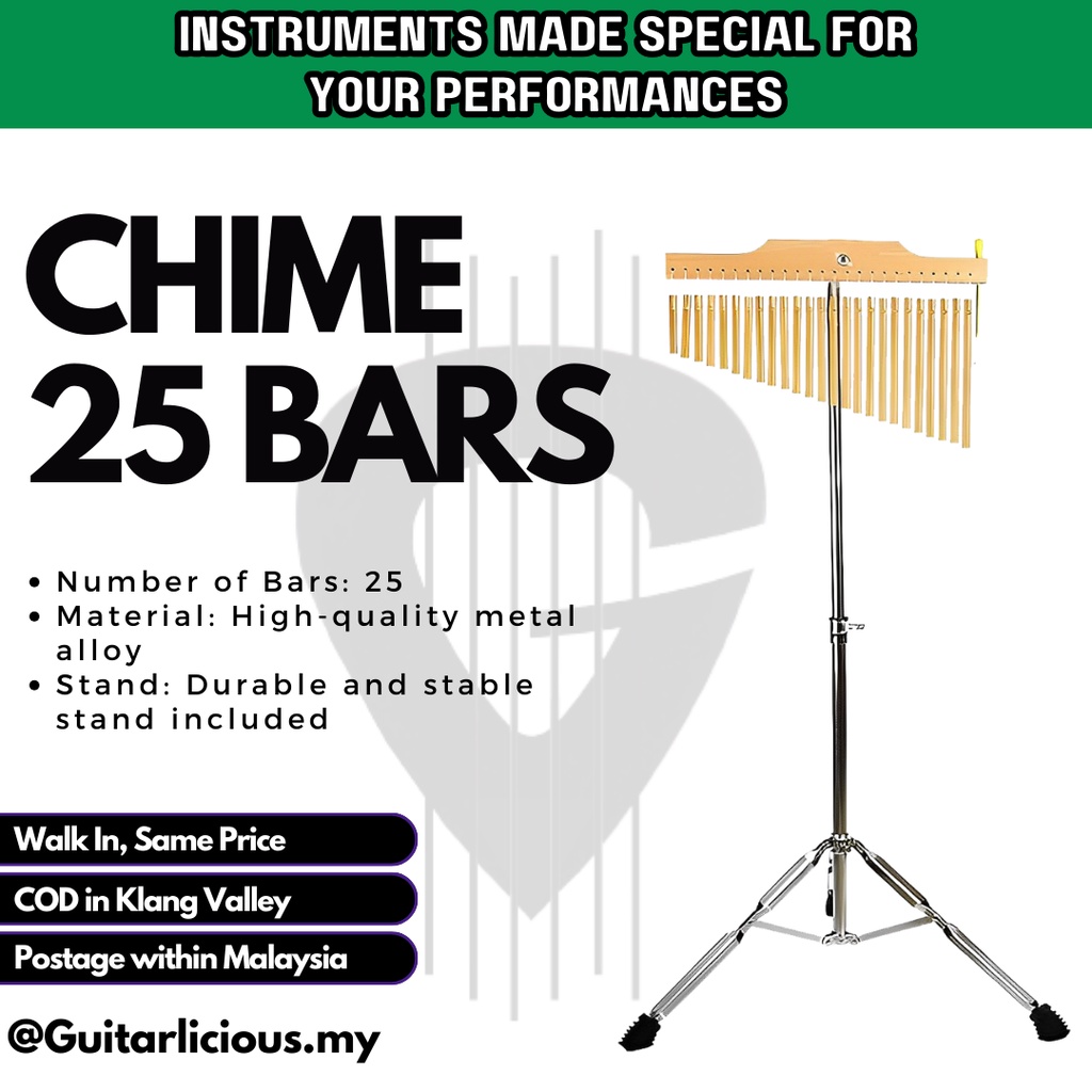 25 Bar Chime with 25-Bars with Stand (CYD-25A) | Shopee Malaysia