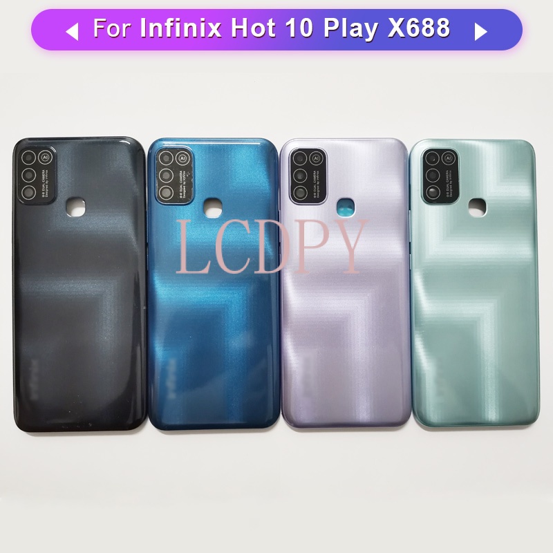 Battery Cover For Infinix hot 10 play x688 Back Glass Cover Back ...