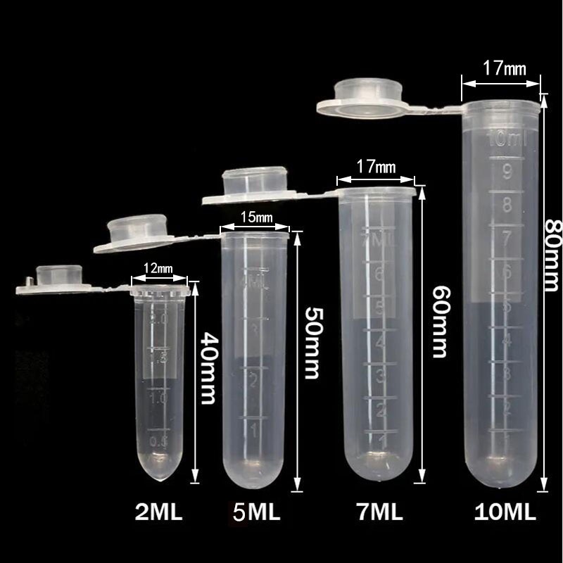 10 Pieces of Laboratory Supplies Sample Transparent Micro Plastic ...