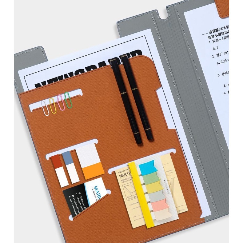 A4 Multifunctional Leather Folder Erasable Whiteboard Sales Folder ...